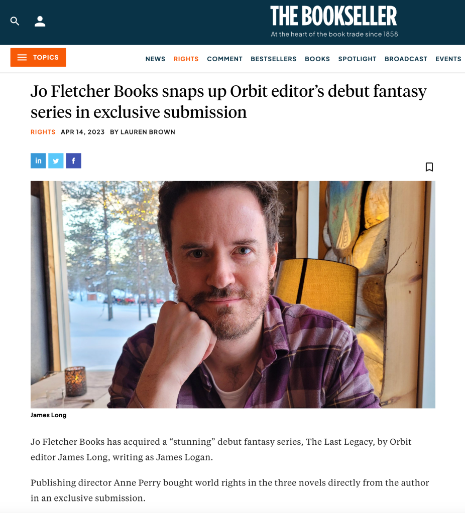 Announcing THE SILVERBLOOD PROMISE – James Logan